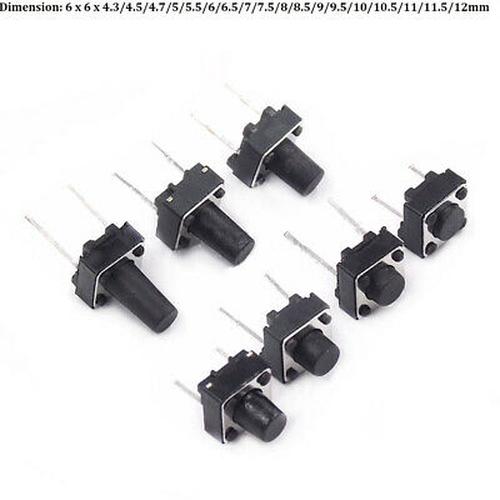 Jual Tact Switch 2 Pin 6x6 mm Saklar Micro Push Button 2 Pin Kaki - 4 ...