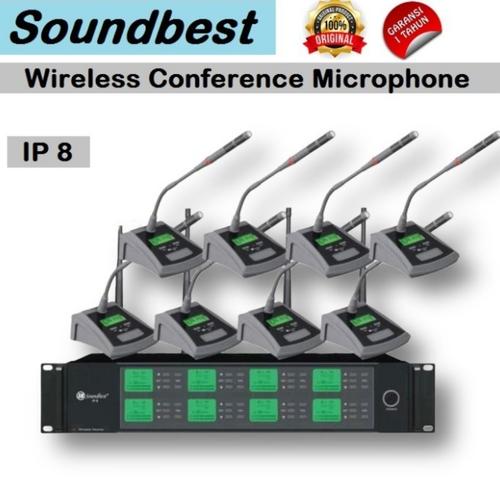 Jual MIC WIRELESS PODIUM SOUNDBEST IP 8 MIC MEJA ISI 8 ORIGINAL ...