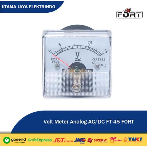 Jual Volt Meter Analog AC/DC FT-45 FORT - ORIGINAL - 300V - Jakarta ...