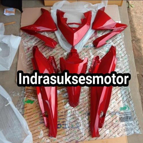 Jual cover full body halus motor vario 125 150 LED OLD warna merah ...