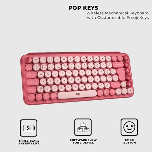 Jual Mini Keyboard Wireless Bluetooth Keyboard Logitech Emoji Button ...