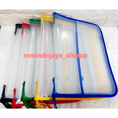 Jual MAP ZIPPER BAG / MAP PLASTIK 2828C TOPLA 5 WARNA TERMURAH - Biru ...