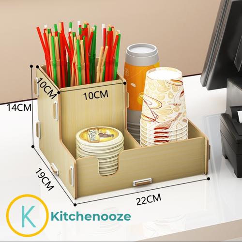 Jual Coffee Paper Cup Holder Rack Wooden / Rak Susun Gelas Sedotan ...