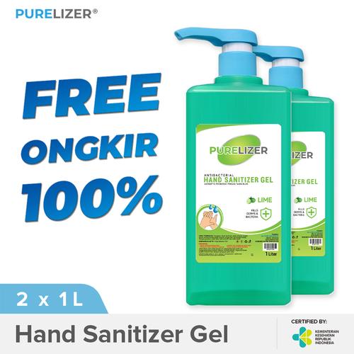 Promo Hand Sanitizer Gel 2 Liter PURELIZER Botol Pump Handsanitizer 1L ...