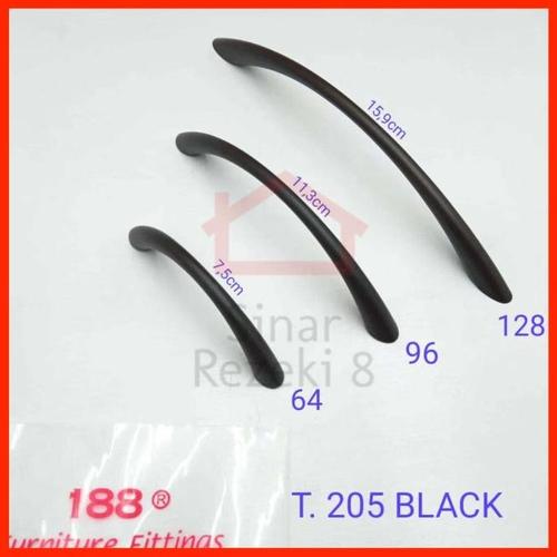Jual Handle Laci 205 BLACK / Hitam Tarikan Sabit Gagang Pintu Lemari ...