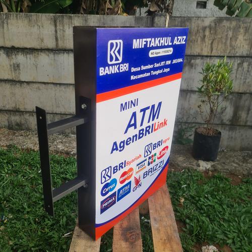 Jual Neon Box Light Box 2 Sisi Ukuran 40 x 60cm - Silver, Gantung - Kab ...