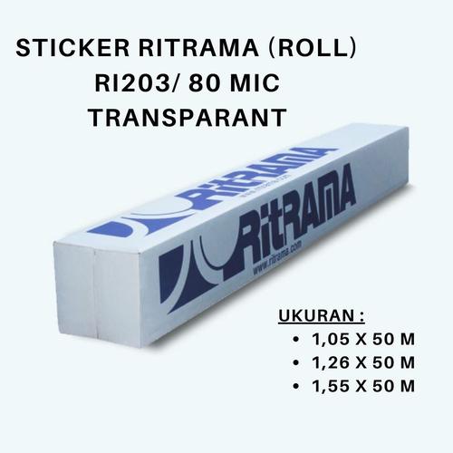 Jual Sticker Ritrama Transparan 80 Mic - Uk. 1,05 x 50 M (Roll) | 24. ...