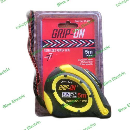 Jual Meteran Grip On 5 Meter Auto Lock Roll Meteran 5m x 19mm Tarikan ...