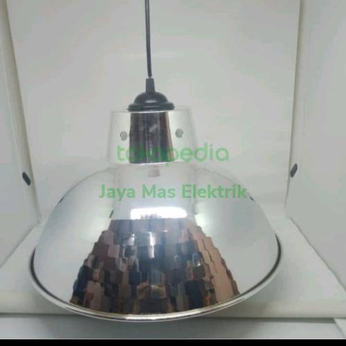 Jual Kap Lampu Gantung Industri Silver Stainless Fitting E27 30cm 12inci - Jakarta Pusat - Jaya ...