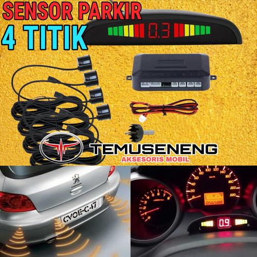 Jual SET SENSOR PARKIR MUNDUR 4 TITIK MATA MOBIL PARKING INDIKATOR LCD ...