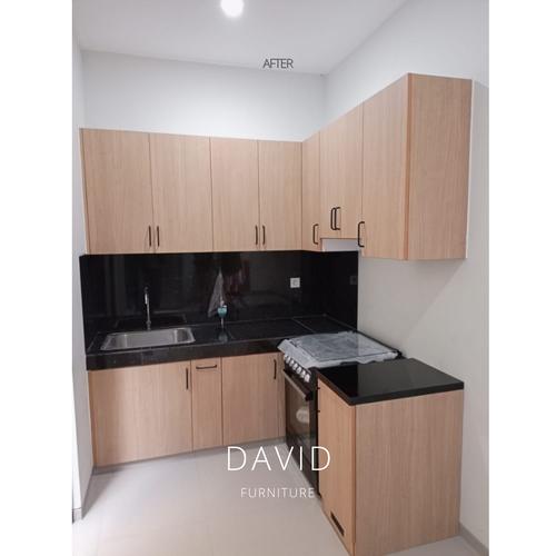 Jual kitchen set simpel modern hpl aica U residence bintaro tangerang ...
