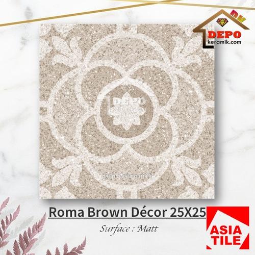 Jual Asia Tile Roma Brown Decor 25x25 Kw1 Keramik Lantai Kamar Mandi ...