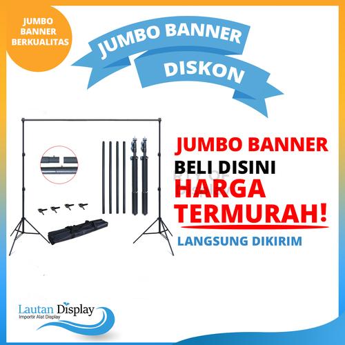Jual Backwall Banner Jumbo Banner Stand Back Wall Ukuran 3 x 2,4 Meter ...
