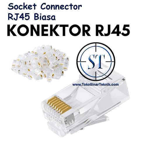Jual Konektor Jack RJ45 LAN Kabel UTP Connector RJ-45 Cat5e / Cat6 ...