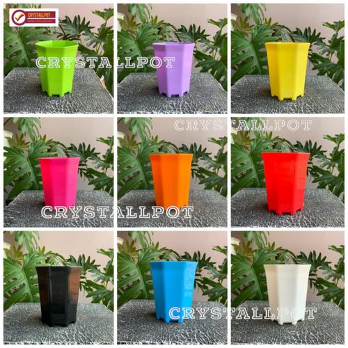 Jual Pot Bunga Tanaman Hias Pot Mini Cantik Unik Warna-warni NKT Pagoda ...