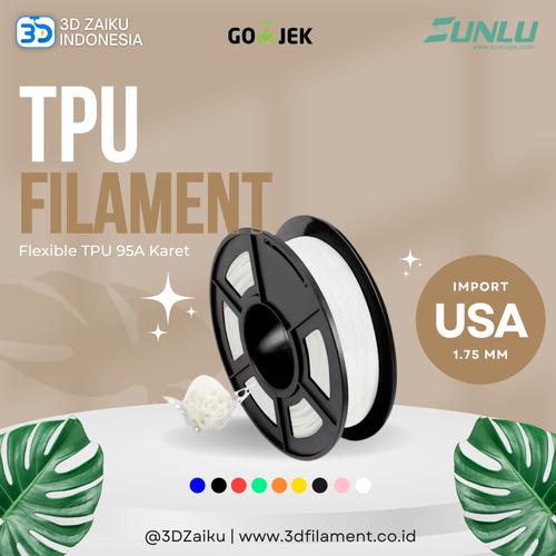 Jual SUNLU 3D Filament Flexible TPU 95A Karet 1,75 mm Elastic Import ...