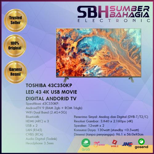 Jual TOSHIBA 43C350KP LED 43 4K USB MOVIE DIGITAL ANDORID TV (NEW ...