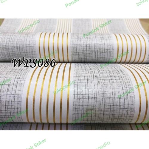 Jual Wallpaper Dinding Grey Gold Line Dekorasi Rumah Ruang Tamu ...