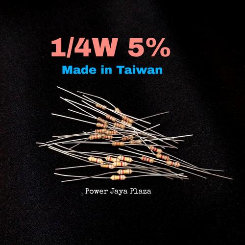 Jual Resistor 1K2 1.2K ohm 1/4W 5% made in Taiwan High Quality 0,25W 0 ...