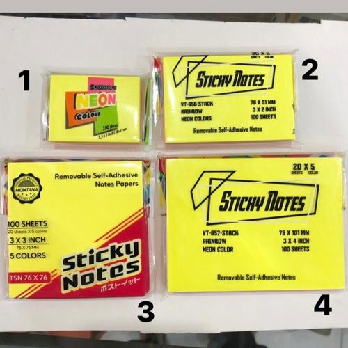 Jual STICKY NOTES / POST IT - KECIL, TANGGUNG, BESAR 100 LEMBAR - 2 ...