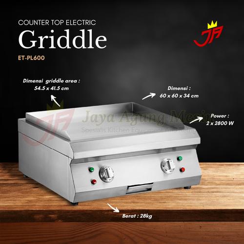 Jual Electric Griddle Getra ET-PL600 / ET PL600 / Counter top electric ...