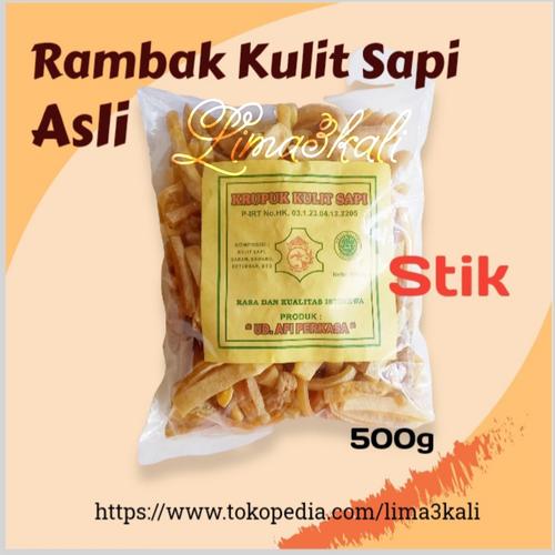 Jual Krupuk Rambak Kulit Sapi Cap Raja Sapi - Stik 500gram (mentah ...
