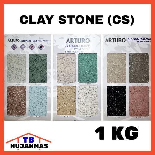 Jual ARTURO Cat Tembok Dinding Tekstur Tipe Clay Stone (CS) 1 Kg ...