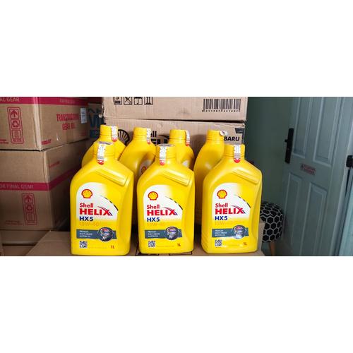 Jual SHELL HELIX HX5 15W-40 1 Liter HARGA 1 DUS / KARTON ISI 12 BOTOL ...
