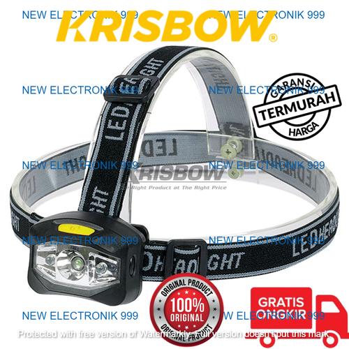 Jual KRISBOW SENTER KEPALA LED 120LM 3XAAA LED HEADLIGHT 120LM 10108190 ...
