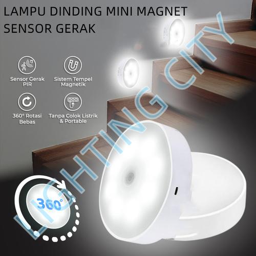 Jual LAMPU DINDING MINI MAGNET SENSOR GERAK LAMPU TIDUR MOTION SENSOR ...