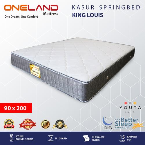 Promo KASUR SPRING BED ONELAND TIPE KING LOUIS 90 x 200 - Putih - Kota ...