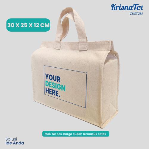 Jual Custom Tas Hampers Jinjing Kanvas Natural Besar - Kemasan Hamper ...