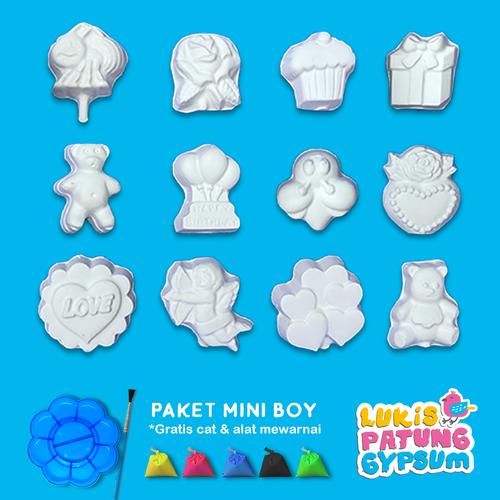 Jual Patung Gypsum Lukis Paket mini / DIY KIT TOY / mainan painting ...