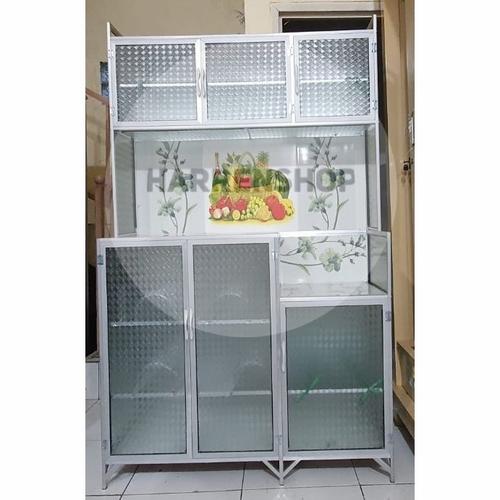 Jual LEMARI PIRING 2 PINTU RAK PIRING 2 PINTU RAK PIRING ALUMUNIUM RATA ...