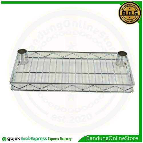 Jual Rak Besi Krisbow 35x18x4 Cm Rak Kawat Wire Half Shelf 80kg Silver ...