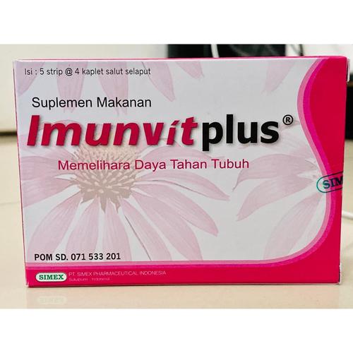 Jual IMUNVIT PLUS BOX ISI 20 KAPLET MULTIVITAMIN DAN DAYA TAHAN TUBUH ...