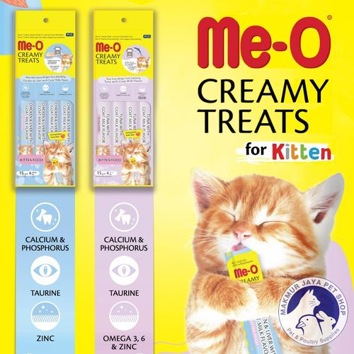 Jual MeO Me-O Creamy Treats KITTEN Snack Kucing isi 4 pcs / 15gr x 4 ...