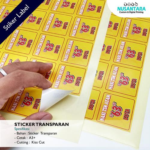 Jual Cetak Stiker Transparan A3+ dan Cutting (Kiss Cut) - Jakarta Timur ...