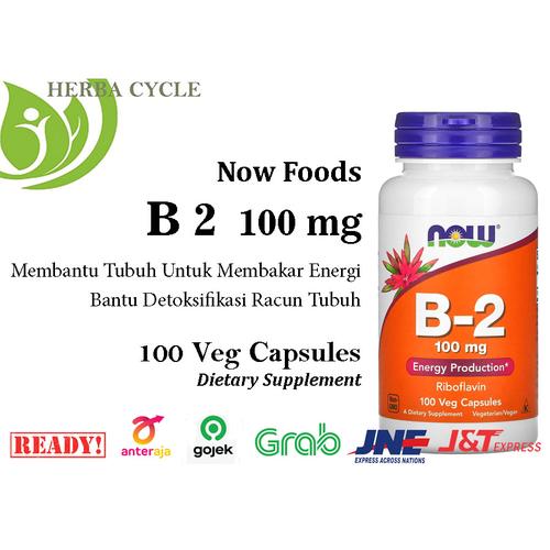 Jual Now Foods, Vit B2, 100 mg 100 Cap ORI USA Vitamin B2 un Sumber ...