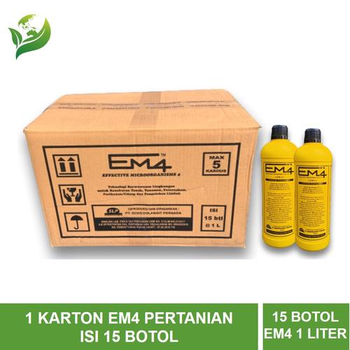 Promo 1 KARTON EM4 PERTANIAN 1L 15 BOTOL PENYUBUR TANAH-CAIRAN BENIH ...