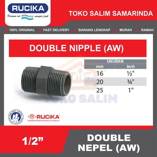 Jual Double Nipple / Dobel Nepel / Double Drat Luar 1/2" AW JIS Rucika - Kota Samarinda - TOKO ...