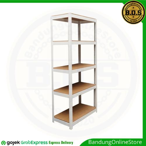 Jual Rak Penyimpanan 5 Tingkat Homedant Rak Besi Susun Putih Cokelat ...