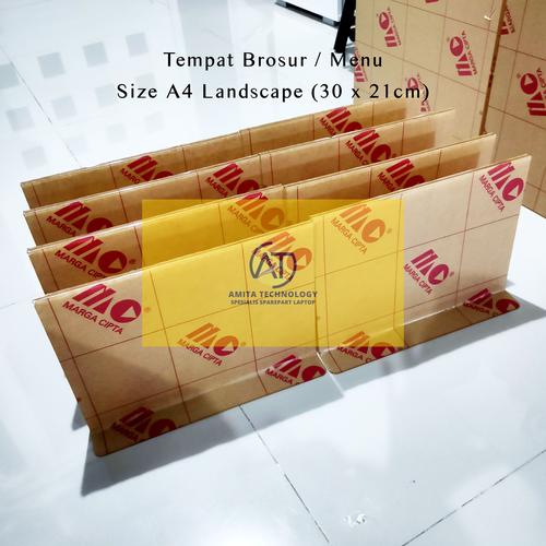 Promo Akrilik Tempat Menu A4 / Acrylic Display Brosur A4 / Stand Papan ...