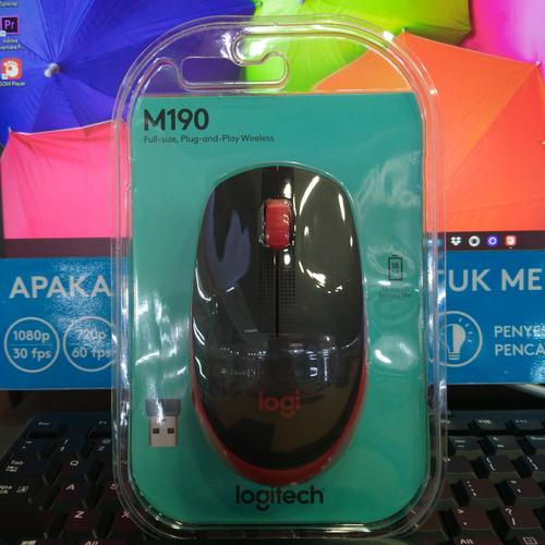 Jual Mouse Logitech M190 Full Size Wireless Mouse Original - Biru ...