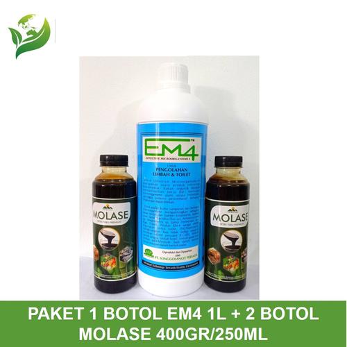 Promo PAKET 1 BOTOL EM4 TOILET / LIMBAH 1 LITER DAN 2 BOTOL MOLASE ...