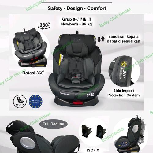 Jual Carseat Babydoes Transporter 360° Isofix / Kursi Mobil Anak - Grey ...