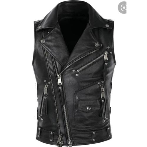 Jual jaket rompi sintetis-jaket rompi kulit model pria - Hitam, XL ...