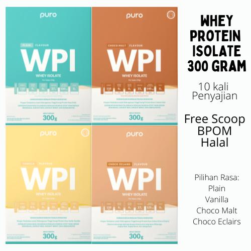 Jual Susu Protein Whey Isolate Suplemen Fitness PURO WPI - 300 gr ...