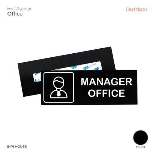 Jual manager office signage - head office room - kantor sign - logo ...