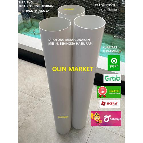 Jual PIPA PVC METERAN 6" INCHI D PIPA BARU 50 CM PER BATANG - Kota ...